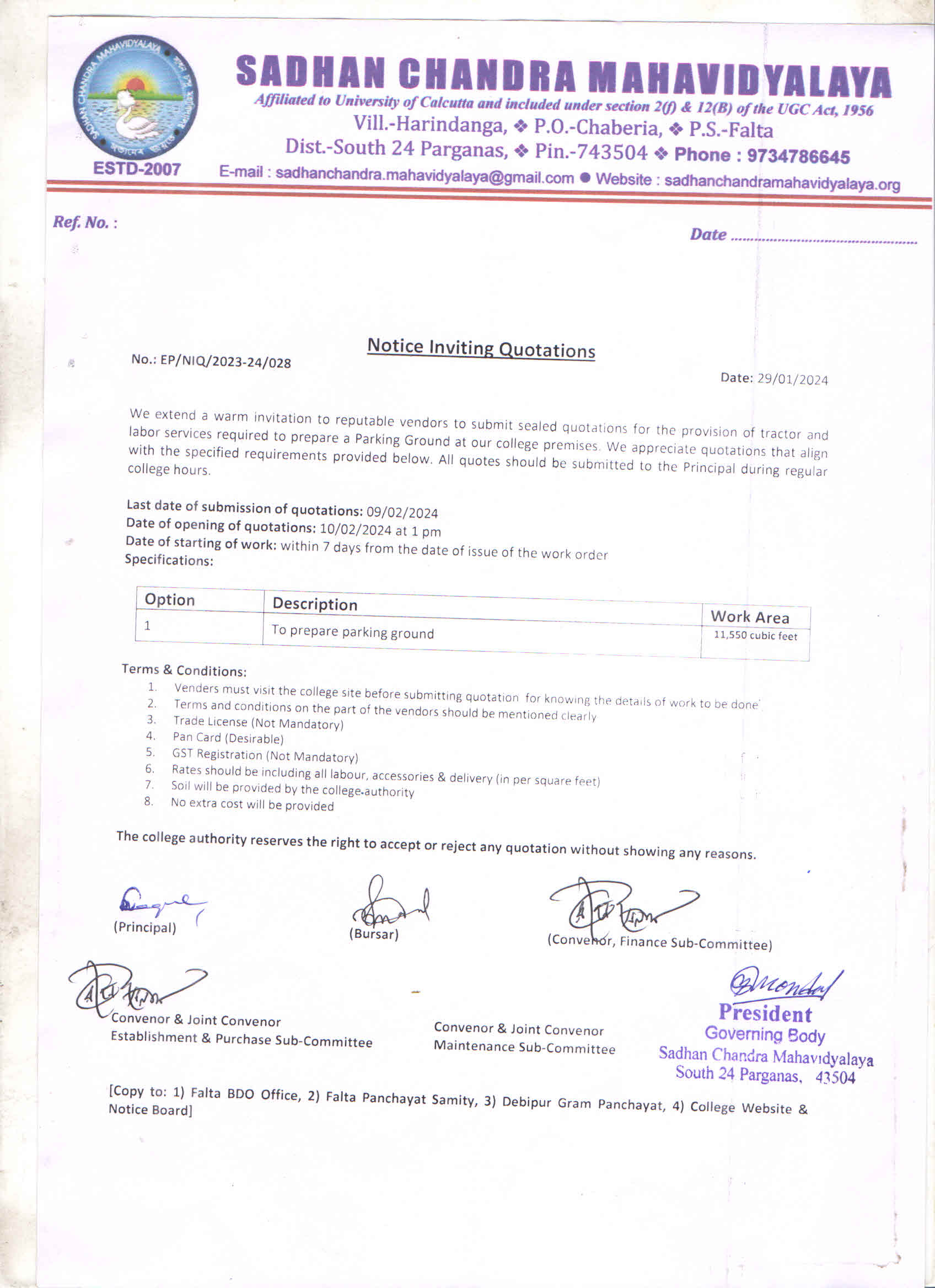 Welcome to Sadhan Chandra Mahavidyalaya