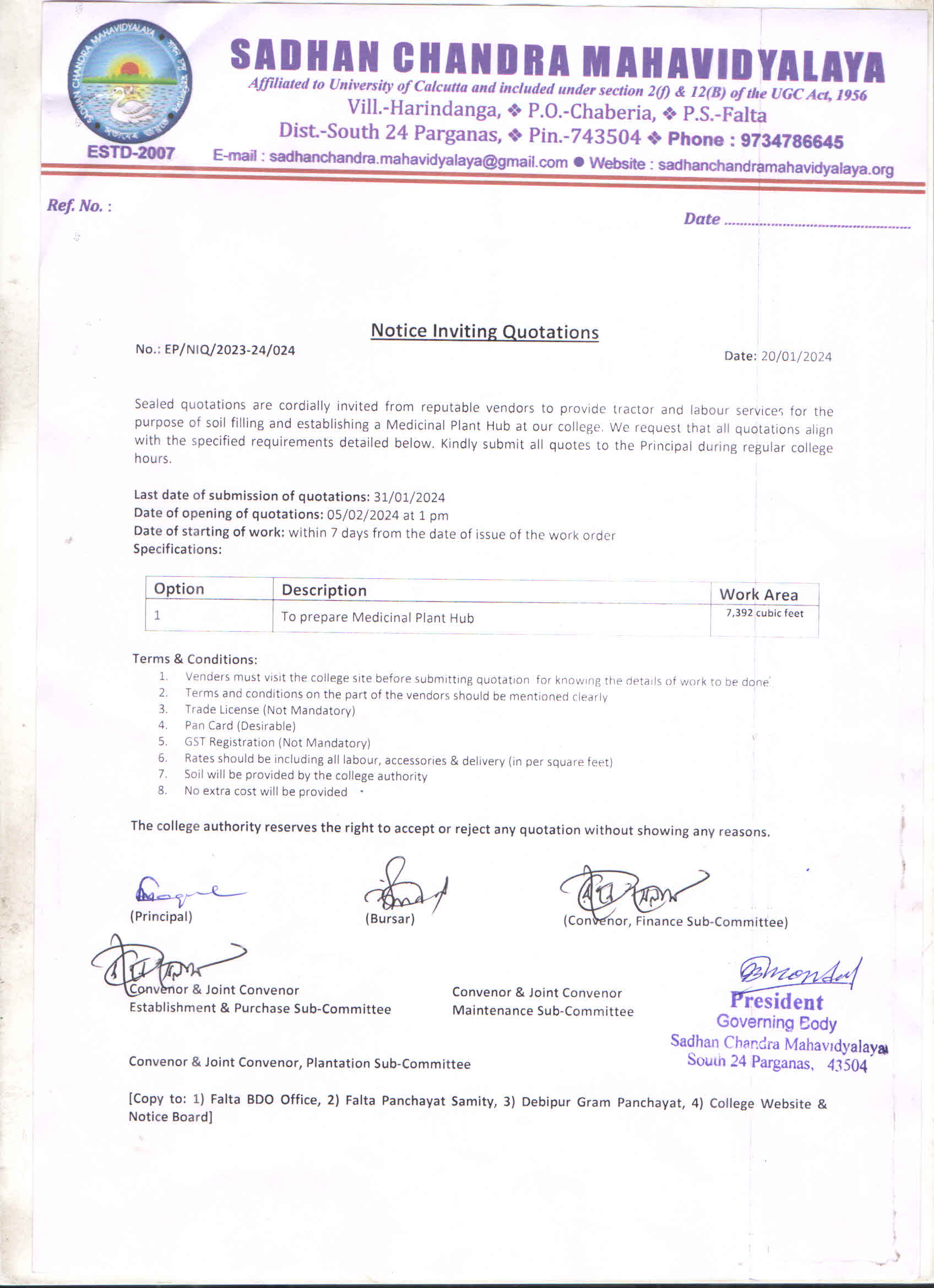 Welcome to Sadhan Chandra Mahavidyalaya